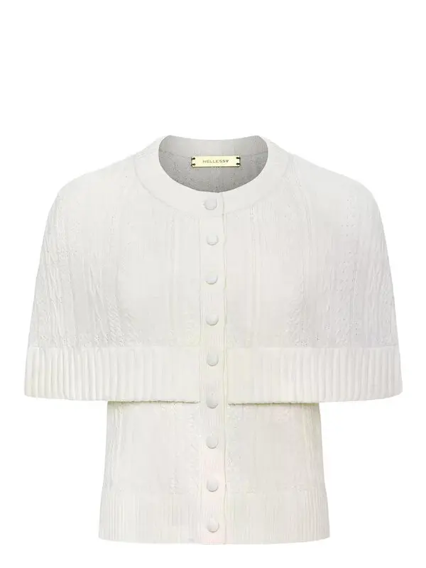 Hellessy Hellesy Caspian Cable-knit Short-sleeve Cardigan - White