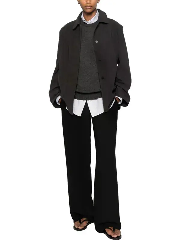 THE ROW Baeza Concealed-fastening Jacket - Black