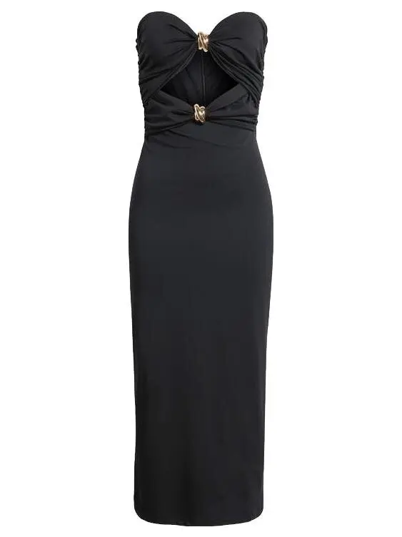 Torn By Ronny Kobo Sandrine Strapless Cutout Detail Dress - Black