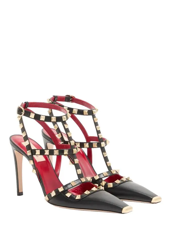 Valentino Garavani Rockstud Ankle Strap Pump - Black