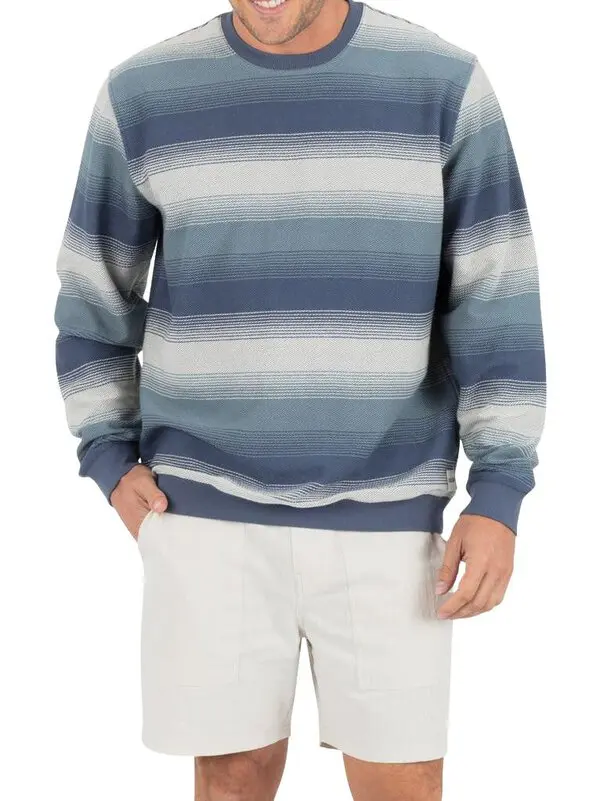 Hurley Hacienda Stripe Crewneck Sweatshirt - Monsoon
