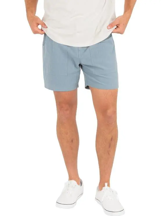 Hurley Volley Solid Cotton Drawstring Shorts - Worker Blue