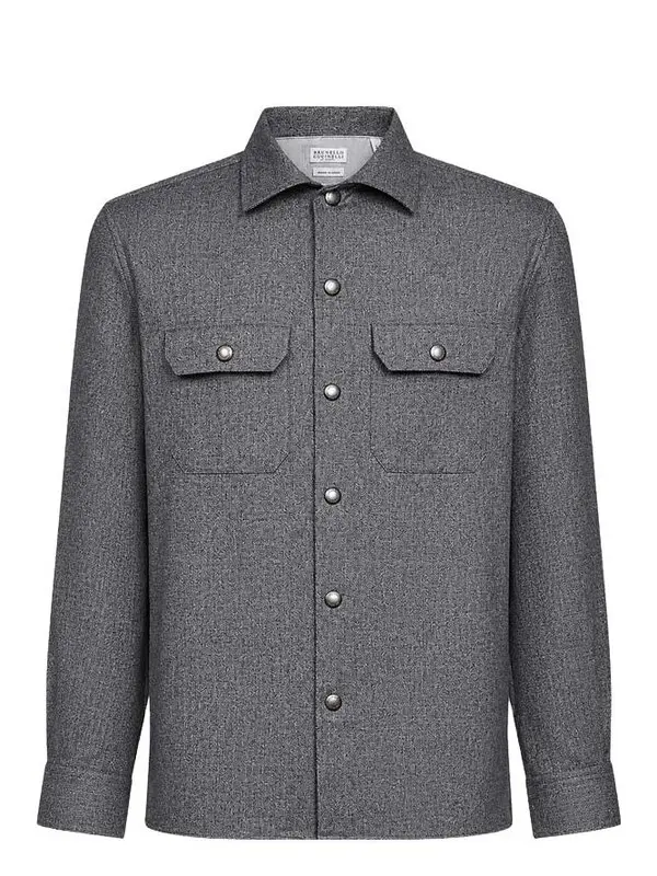 Brunello Cucinelli Grey Shirts - Gray