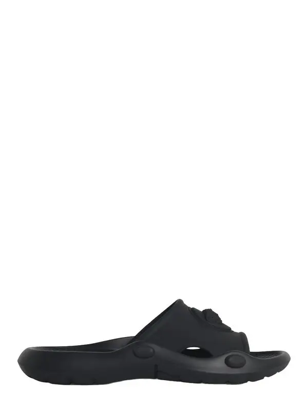 Versace Rubber Slippers With Medusa Biggie Detail - Black