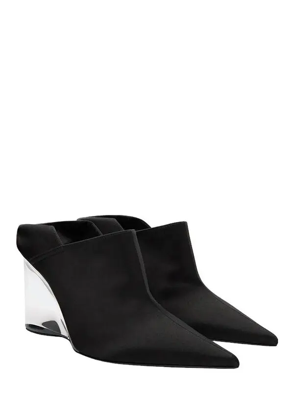 Alaïa Mesh And Patent Leather Mary Jane Block Heel Shoes - Black