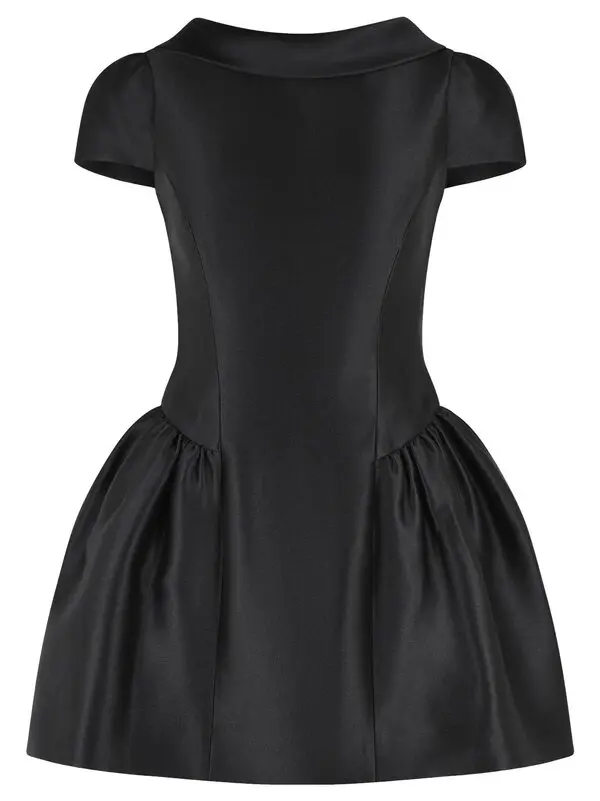 SELF-PORTRAIT Polyester Taffeta Mini Dress - Black