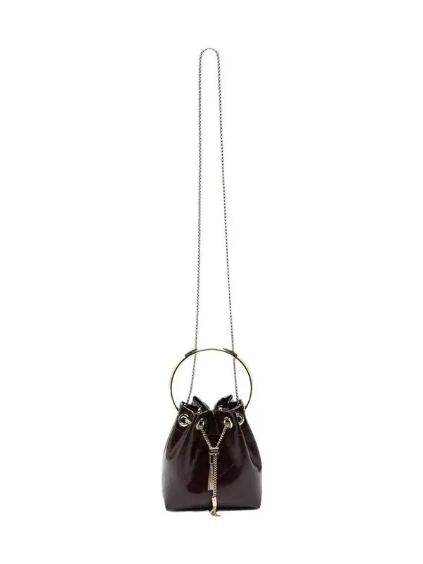 JIMMY CHOO Drawstring Mini Bag With Gold-tone Hardware - Red