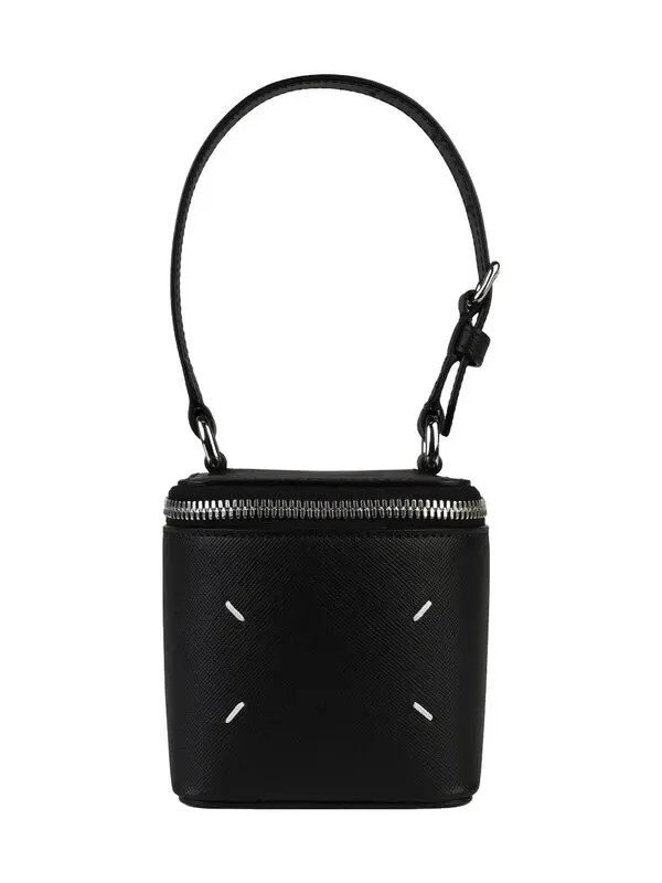 MAISON MARGIELA Micro-cube Leather Coin Purse - Black