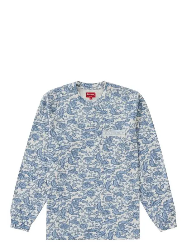 Supreme Damask Long Sleeve Top - Royal