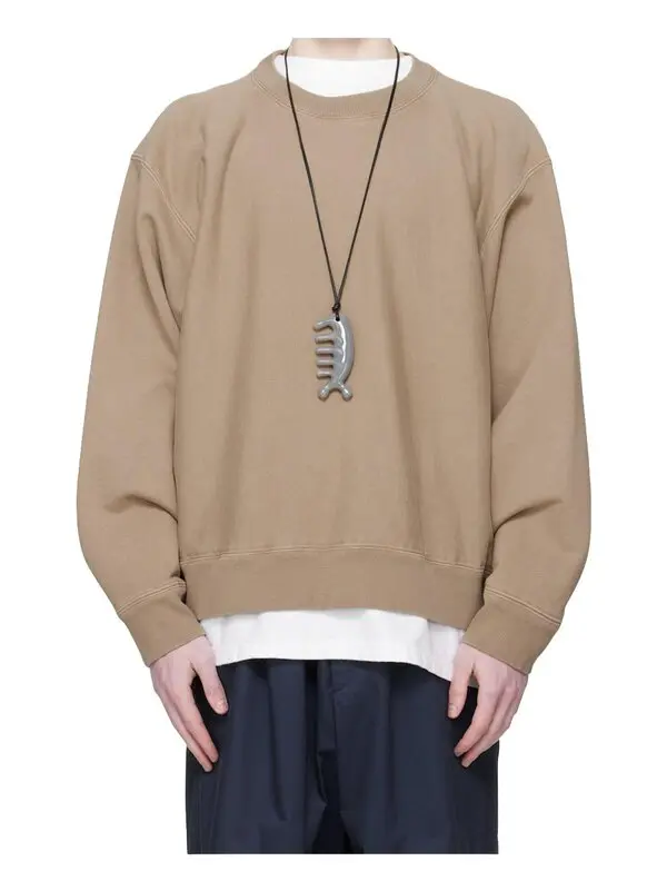 HED MAYNER Long-sleeved Crew Neck Sweatshirt - Light Brown