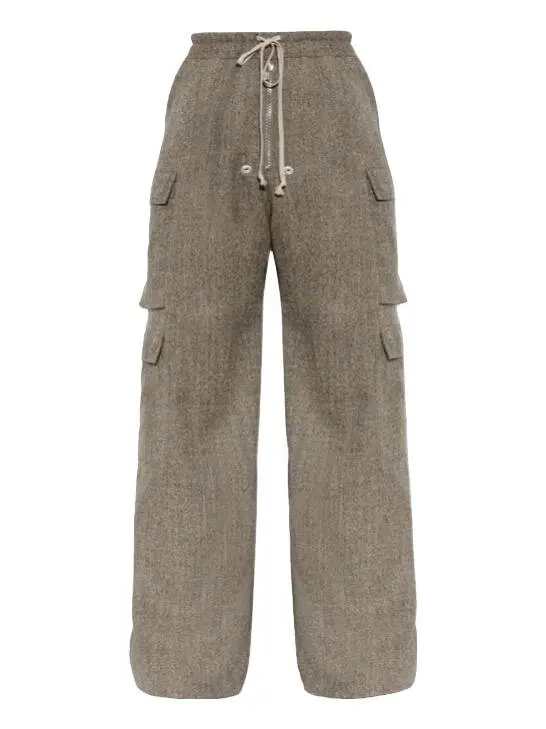 Rick Owens Drawstring Wide-leg Cargo Pants - Grey
