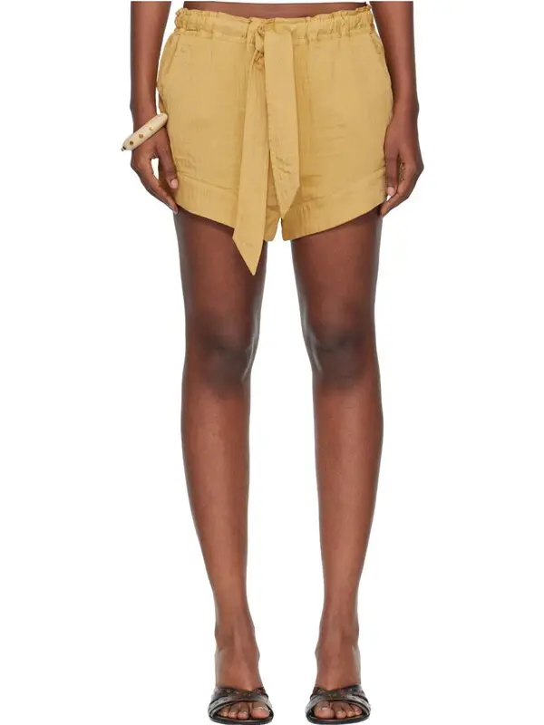 Isabel Marant Étoile Birva Elastic Waist Shorts - Brown