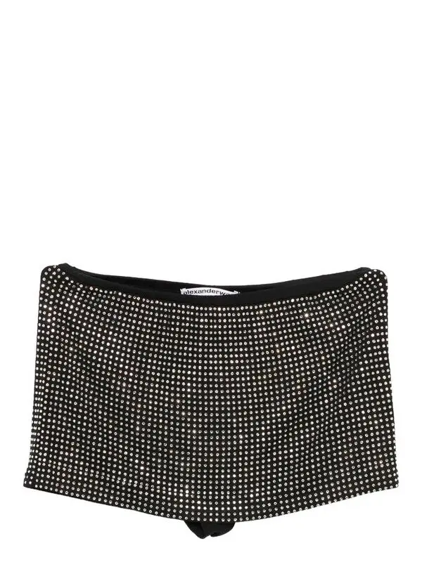 Alexander Wang Crystal Embellished Mini Shorts - Black