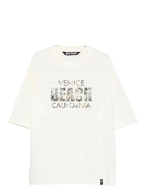 Palm Angels Neutrals T-shirts & Vests T-shirts - Cream