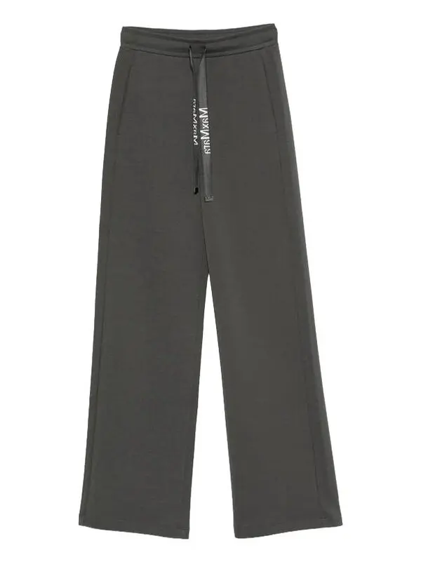 Max Mara Grey Cotton Blend Track Pants - Gray