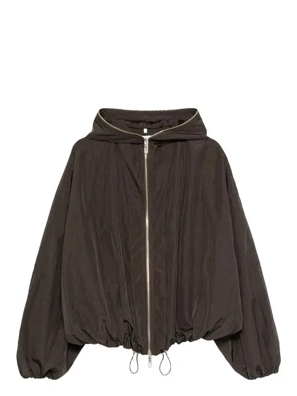 Sportmax Oversized Hooded Jacket - Brown