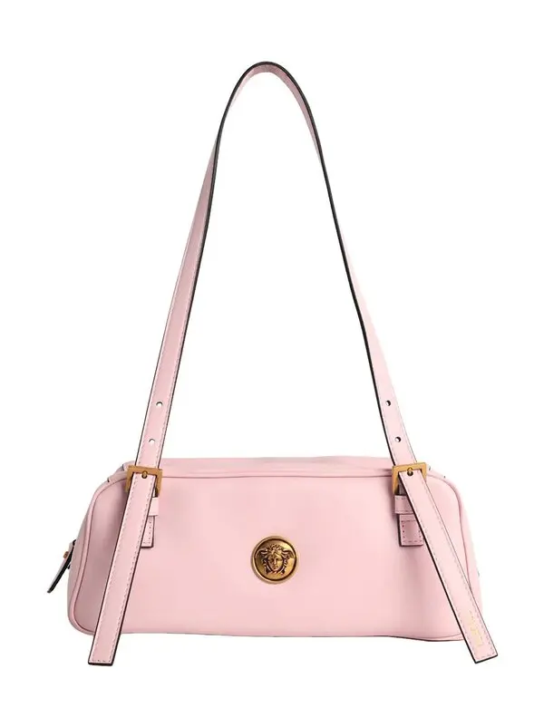 Versace Emblème Nappa Leather Bowling Bag - Pink
