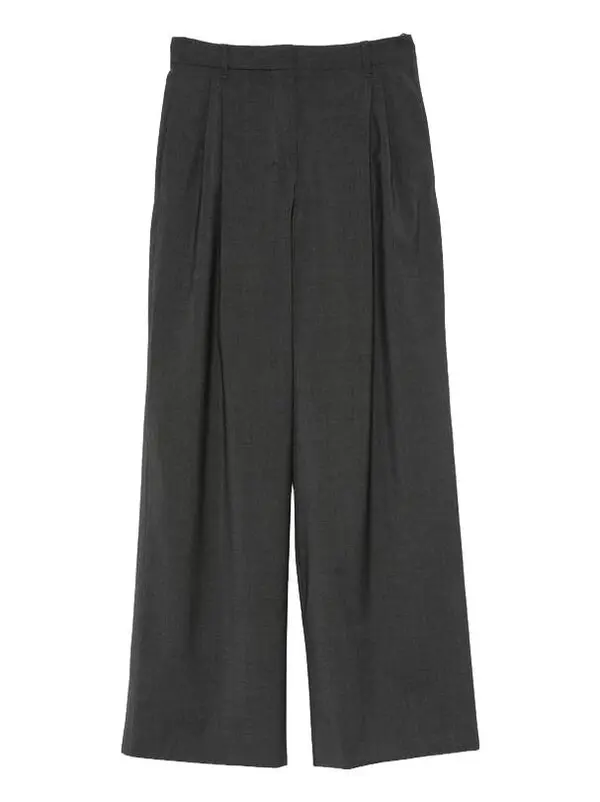Max Mara Tailored Wide Leg Trousers - Gray