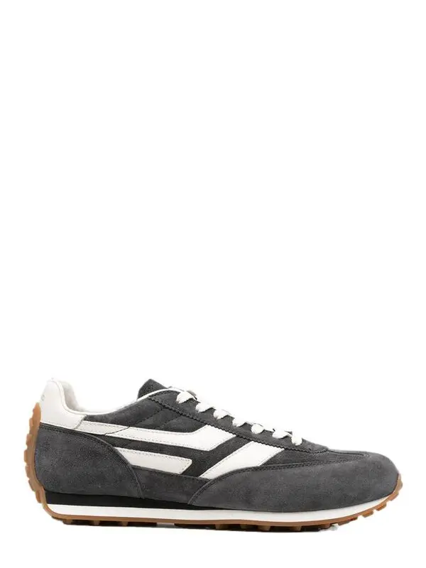 TOM FORD Dark Grey Suede Low-top Sneakers - Gray