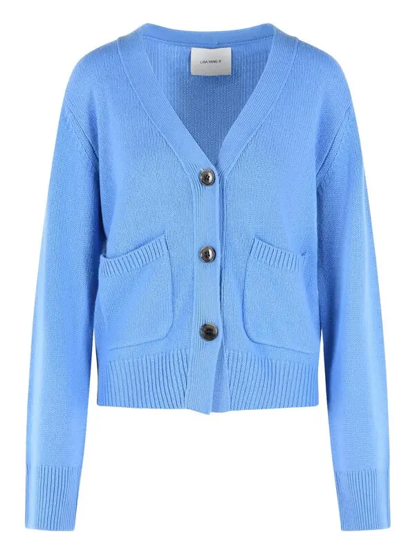 LISA YANG Danni Light Cashmere Cardigan - Blue
