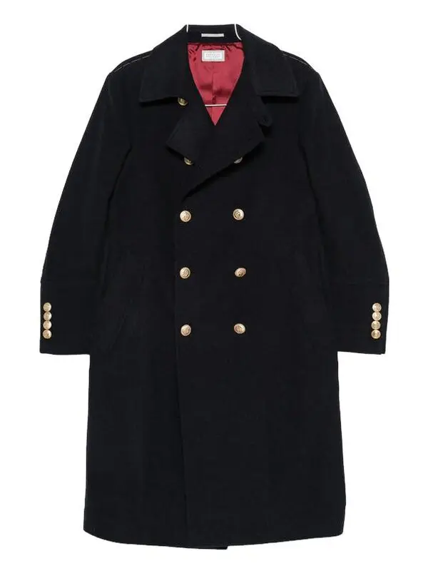 Brunello Cucinelli Double-breasted Coat - Blue