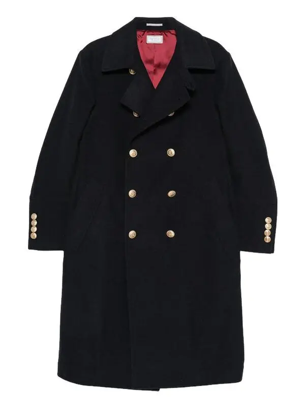 Brunello Cucinelli Double-breasted Coat - Blue
