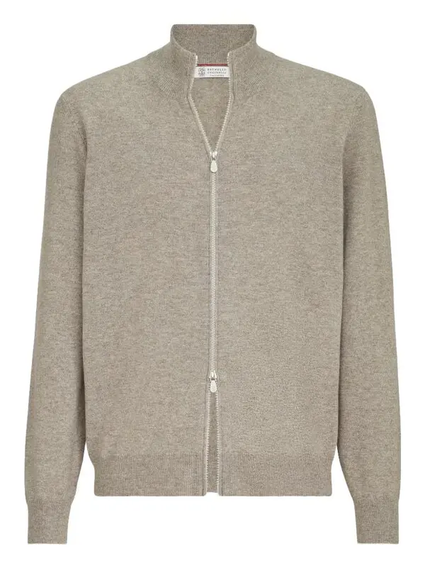 Brunello Cucinelli Cashmere Zip Cardigan - Multicolor