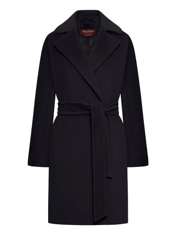 Max Mara Belted Wool Coat - Multicolor