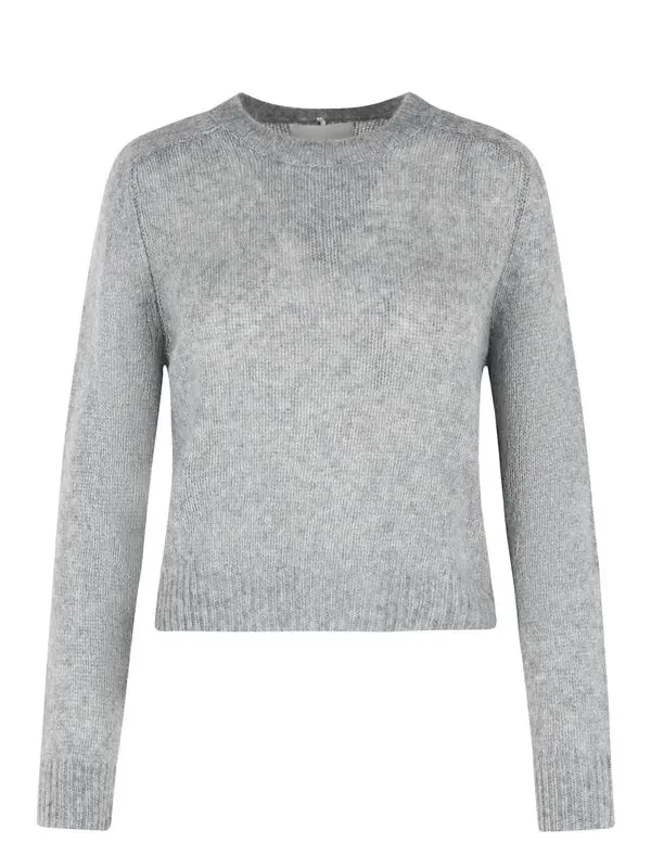 LISA YANG Solene Grey Cotton And Cashmere Sweater - Gray