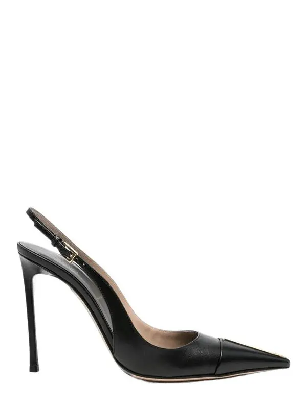 TOM FORD T-line Hardware Pointed Toe Slingback Stilettos - Black