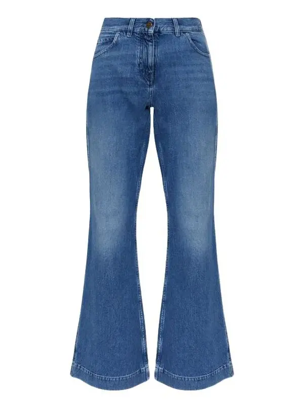 Moncler Wide-leg Denim Jeans With Faded Effect - Blue