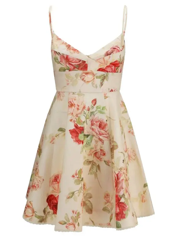 Zimmermann Roselight Linen Mini Dress - Multicolor