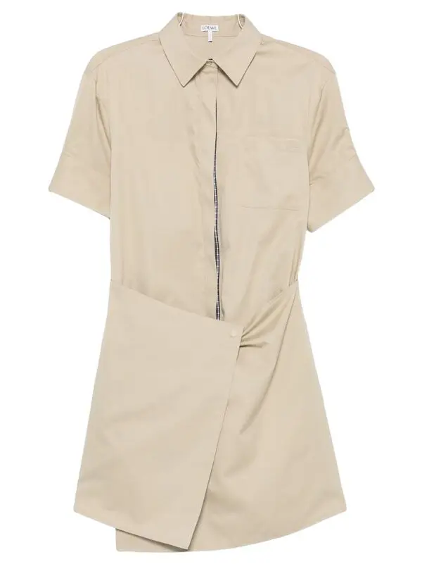 Loewe Cotton And Silk Mini Dress - Multicolor
