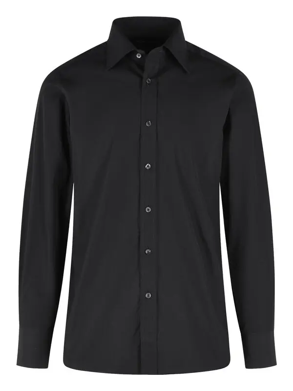 TOM FORD Slim' Cotton Shirt - Black