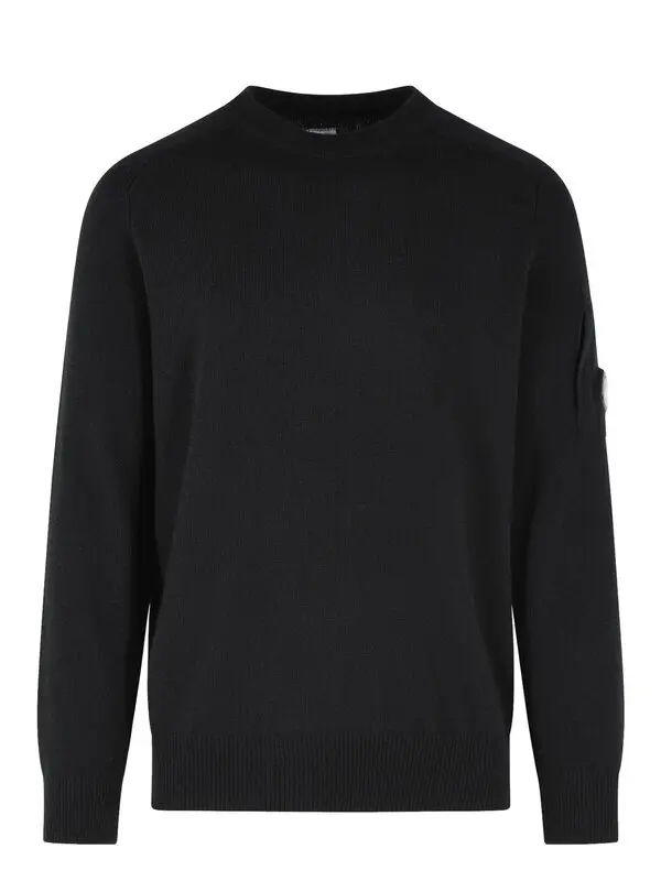 C.P. COMPANY Wool Blend Sweater - Black