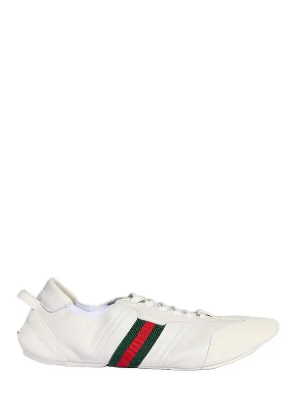 Gucci White Suede And Leather Lace-up Flex Sneakers - Multicolor