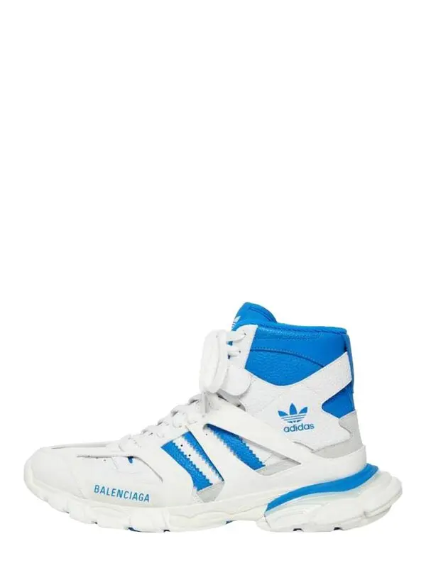 Balenciaga X Adidas Originals Track Forum High-top Sneakers - White/blue