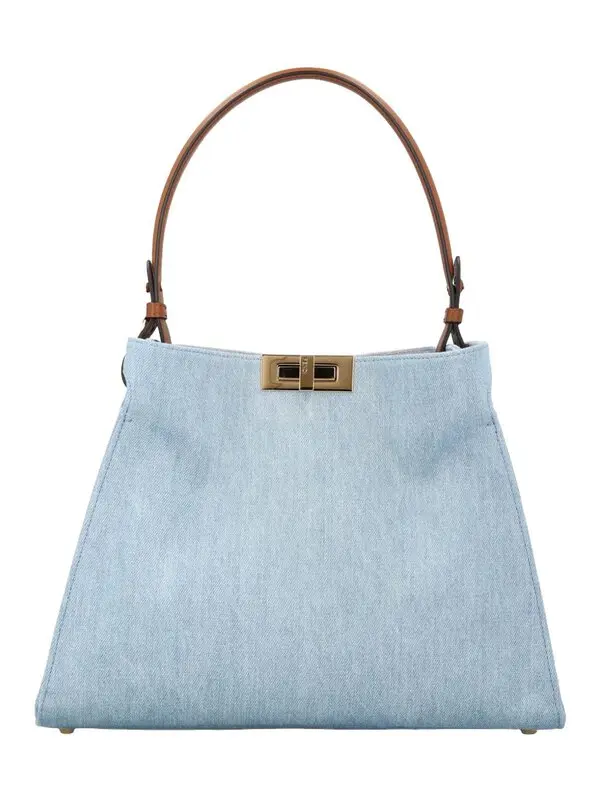 Fendi Way Medium Denim Tote - Multicolor