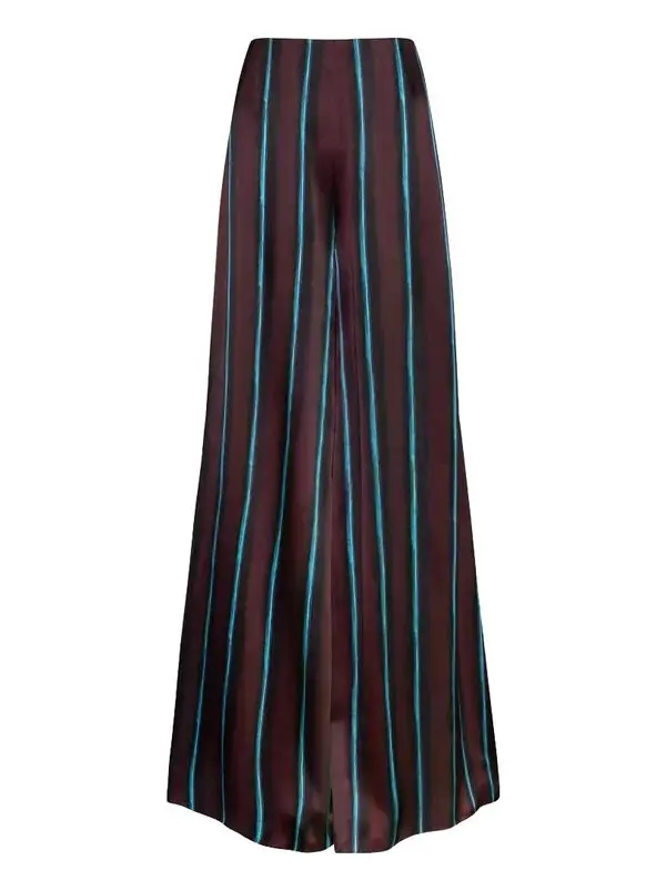 ROKSANDA Arnaud Striped Palazzo Pants - Brown