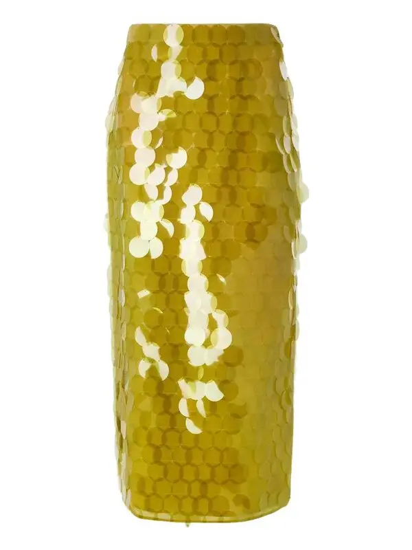 ROKSANDA Halin Sequin-embellished Midi Skirt - Green
