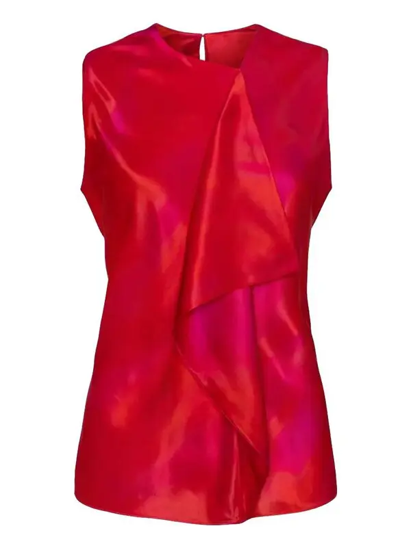 ROKSANDA Kiara Ruffled Printed Top - Red