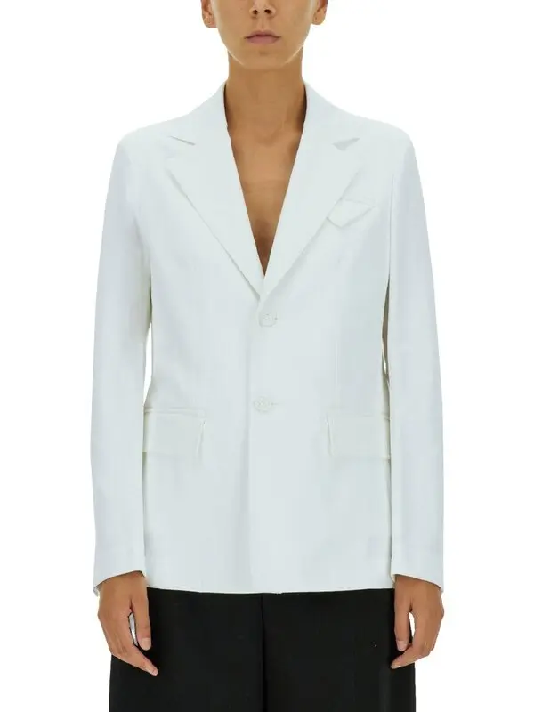 Bottega Veneta Single-breasted Jacket - White