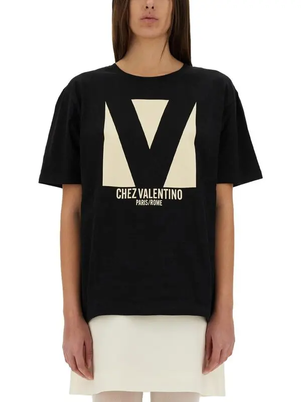 Valentino Garavani Chez Print T-shirt - Black