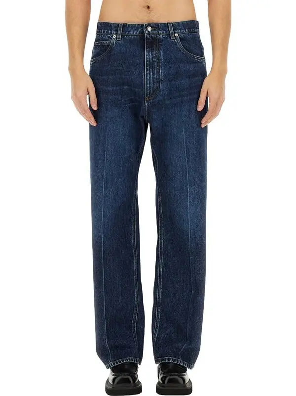 Dolce & Gabbana Oversized Cotton Jeans - Blue