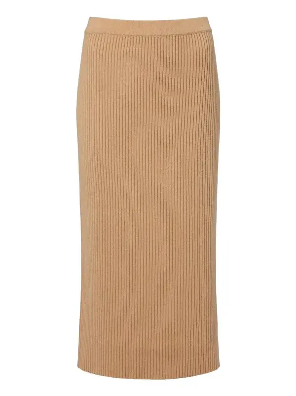 Jardin Des Orangers Virgin Wool And Cashmere Midi Skirt - Brown