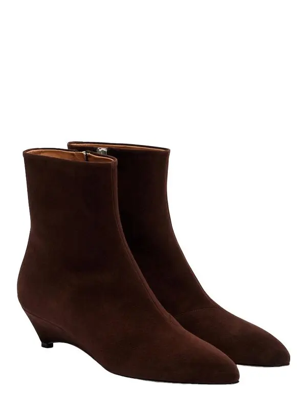 JIL SANDER Suede Ankle Boots - Brown