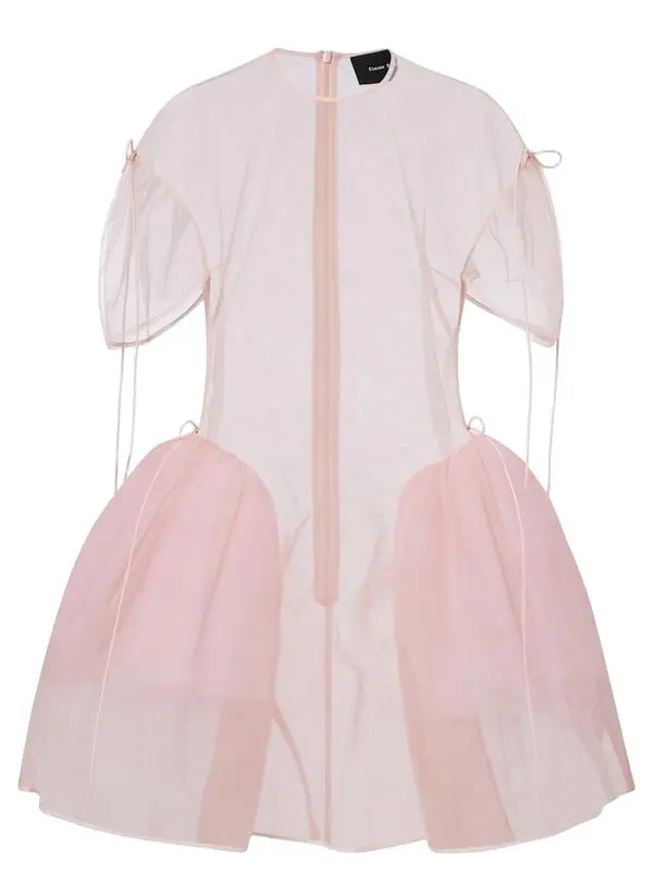 Simone Rocha Sheer Tulle Mini Dress - Pink