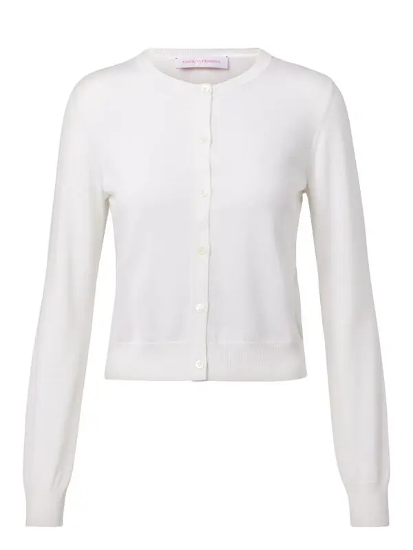 Carolina Herrera Silk And Cotton Cardigan - White