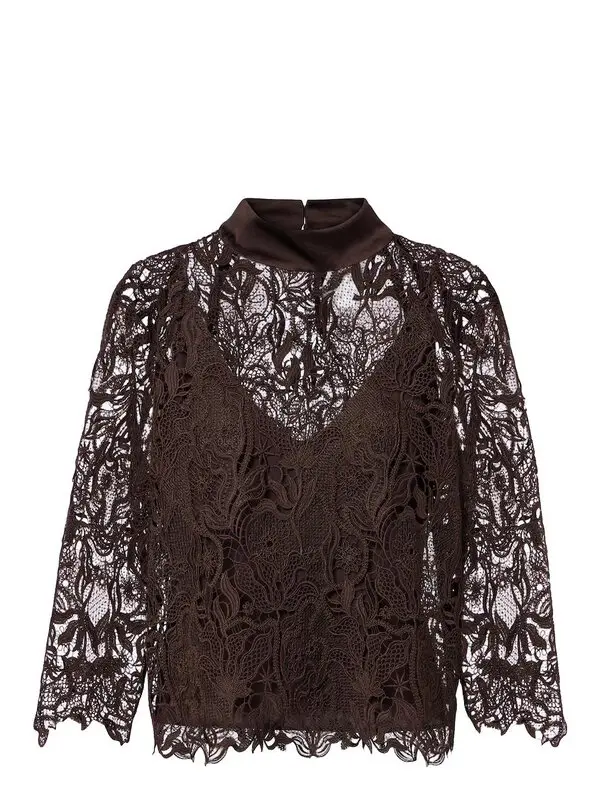 Max Mara Lace Top - Brown