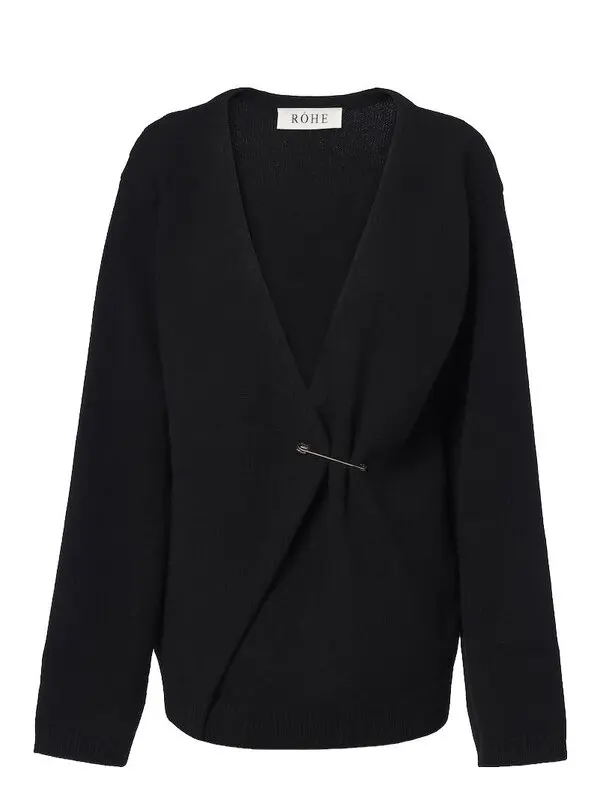 RÓHE Wool And Cashmere Cardigan - Black